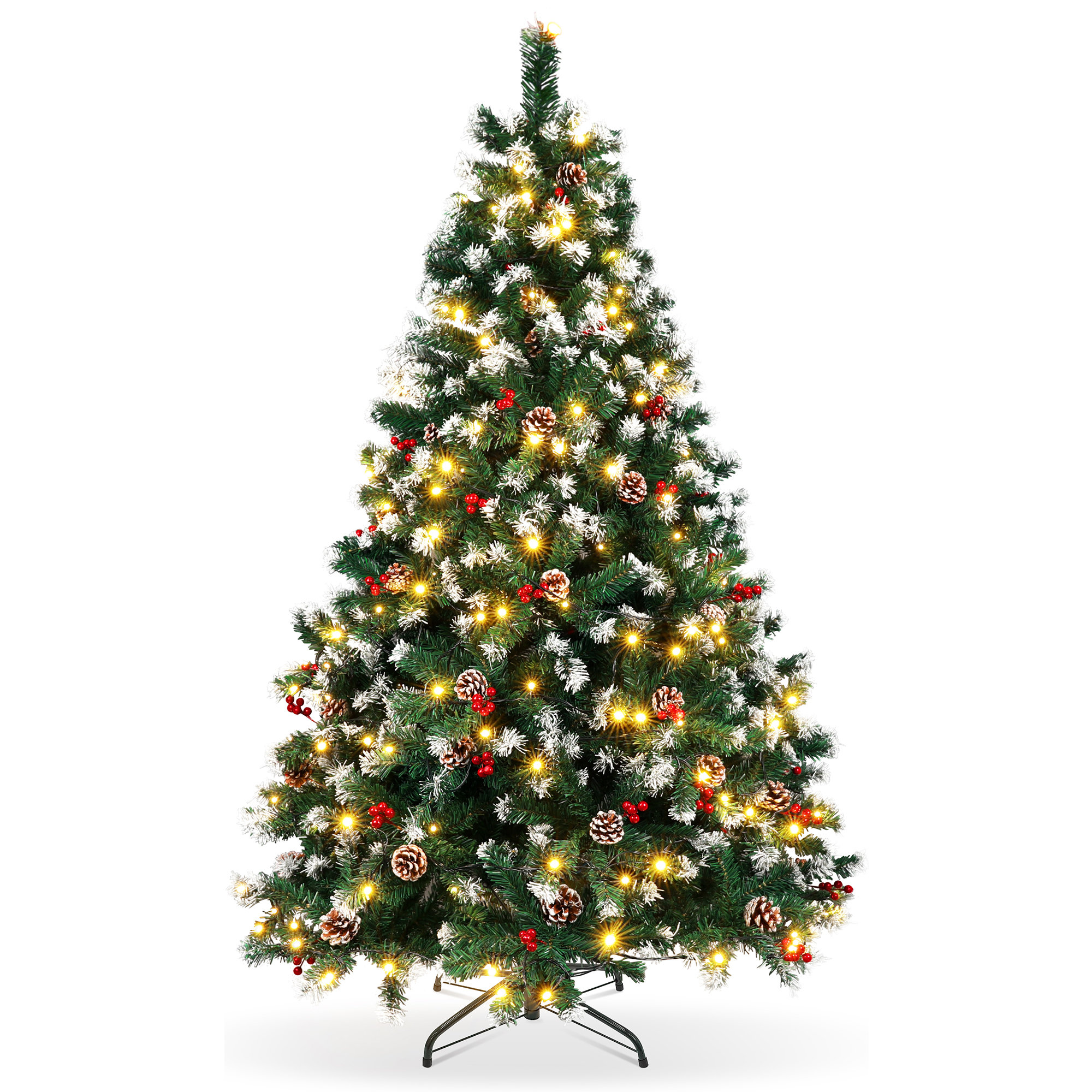 The Holiday Aisle® Prelit 6' Green Christmas Tree - 250 Incandescent ...