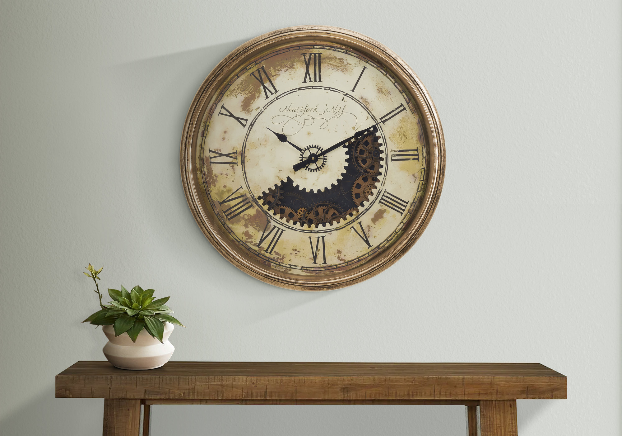 Astoria Grand Clocks, 30" Round, Gear Mechanism, Large Oversized, Wall ...