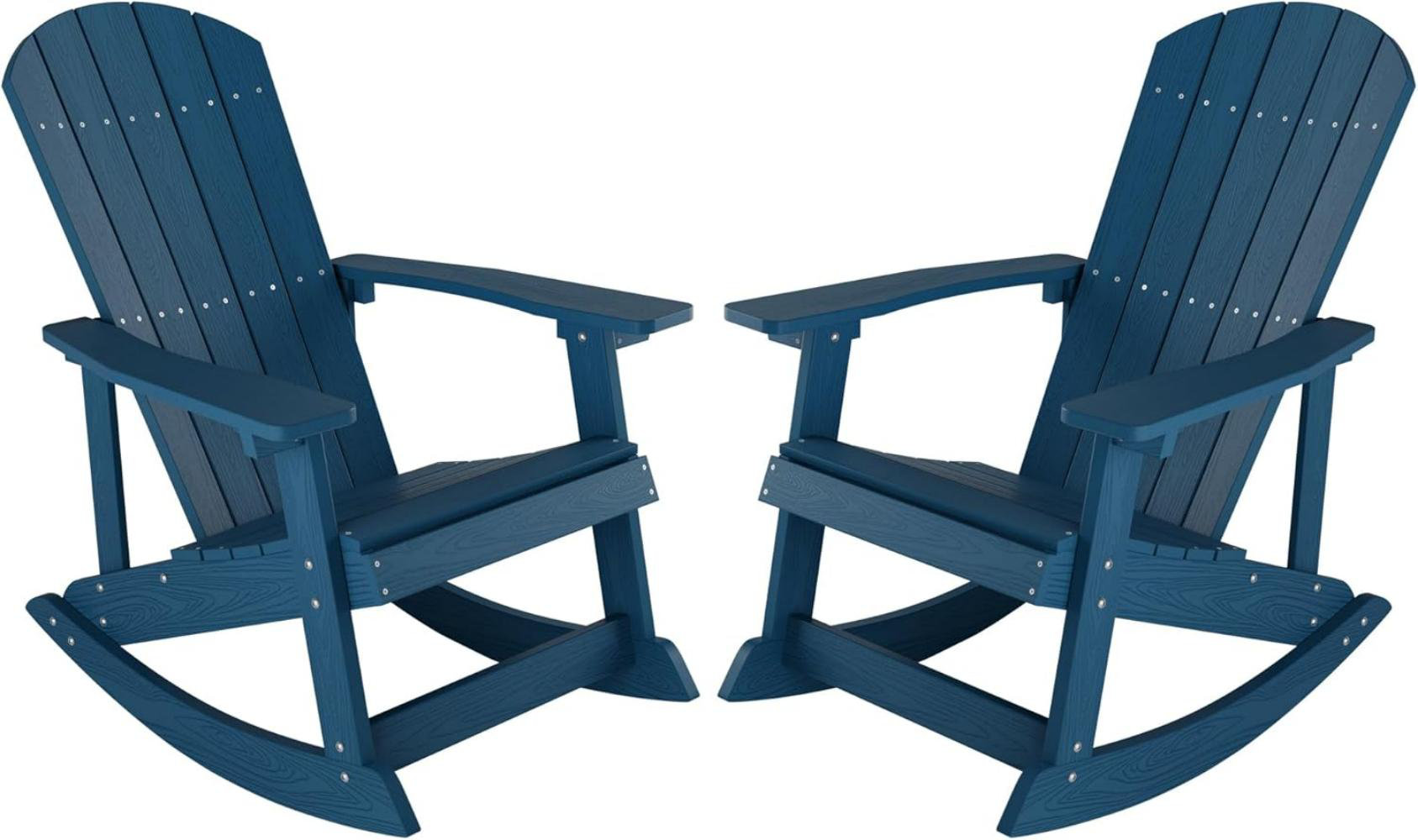 Rosecliff Heights Outdoor Adirondack Rocking Chair HIPS All Weather ...