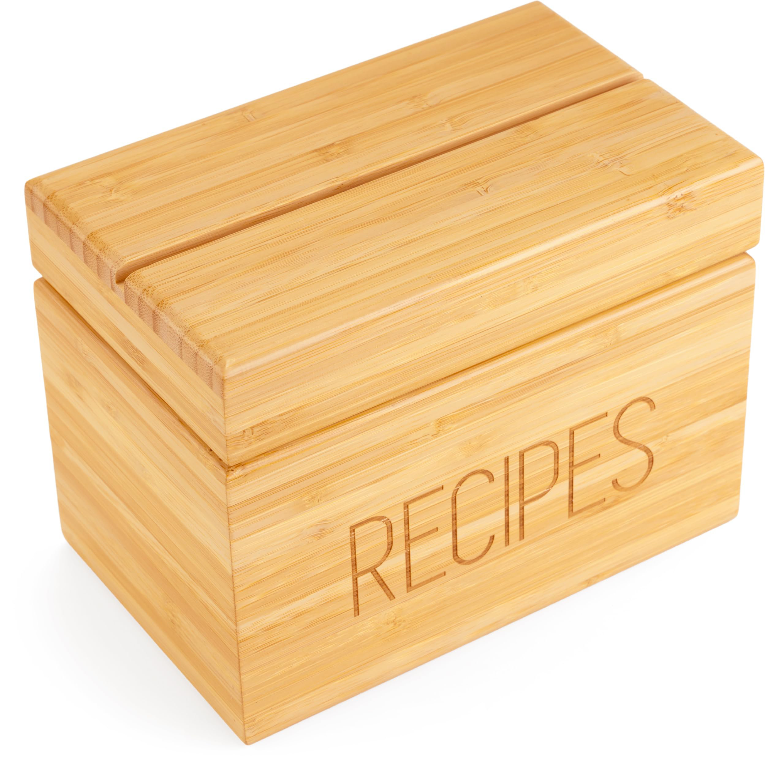 Loon Peak® Recipe Box With 50 Recipe Cards And Dividers - Vintage Style ...