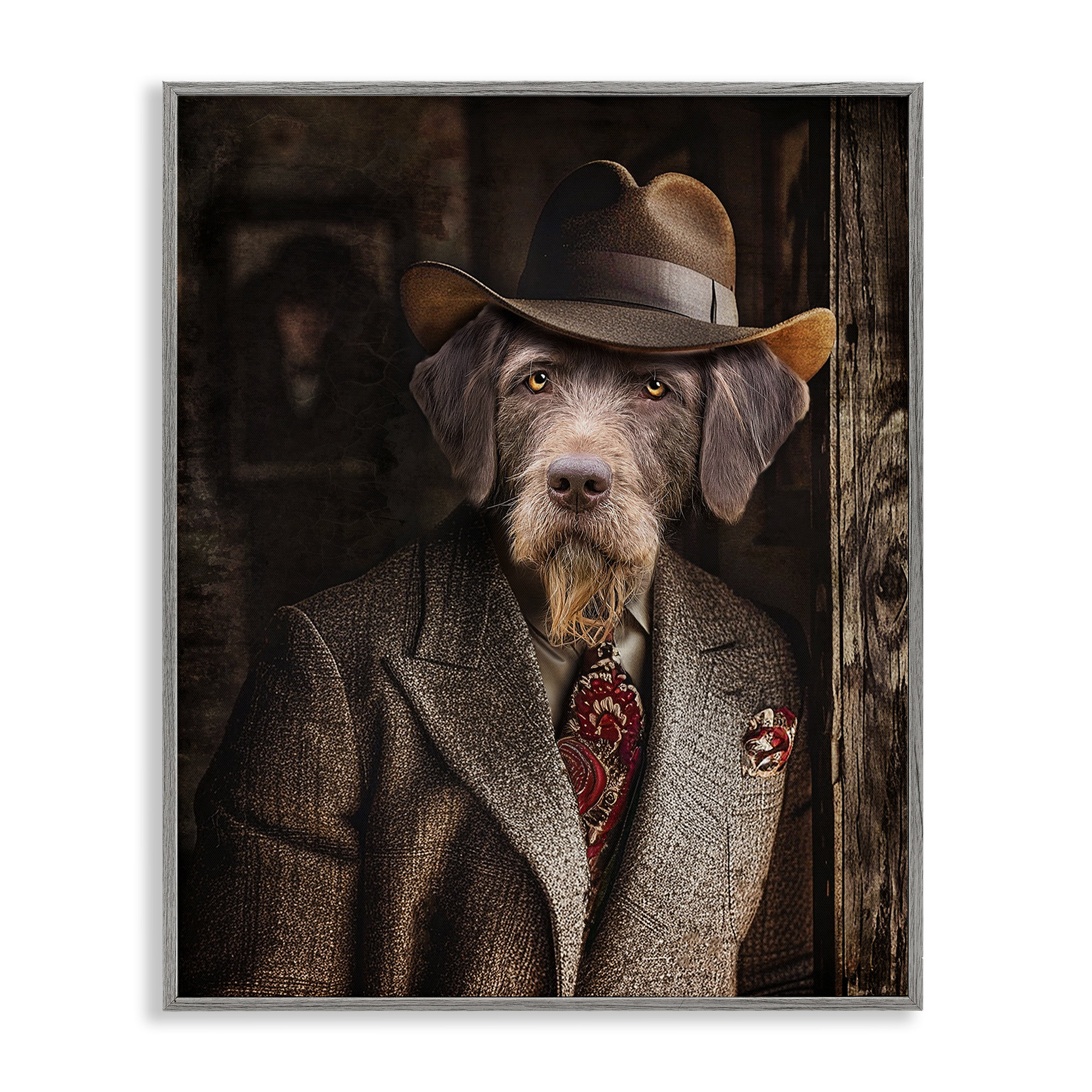 Stupell Industries Classic Dog in Suit Giclee Art by Karen Burke | Wayfair