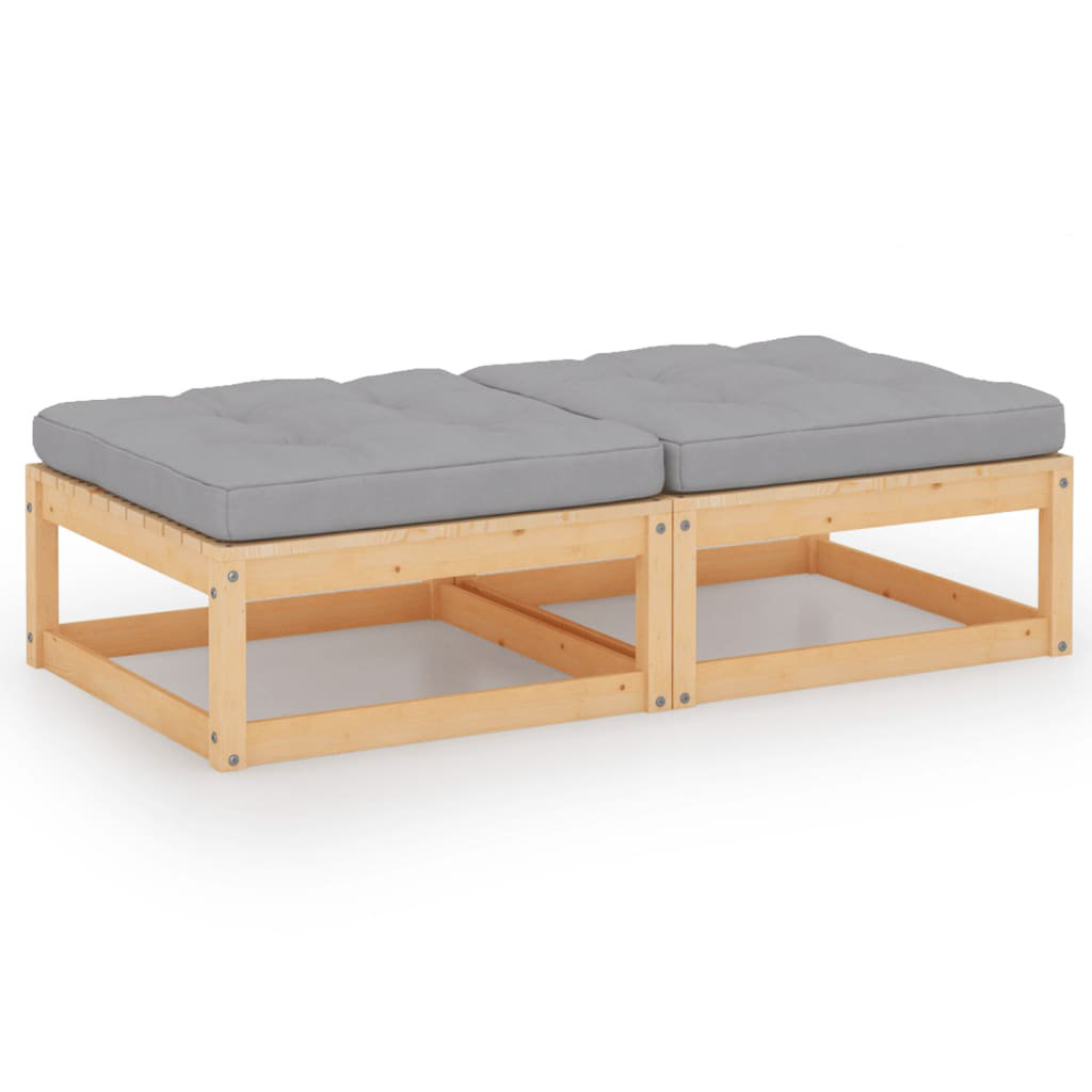 Latitude Run® Patio Footstools With Cushions | Wayfair