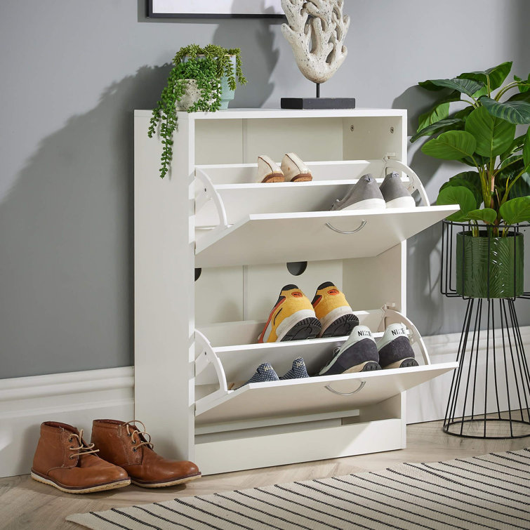 17 Stories Oxford 2 Tier Hallway Shoe Storage Unit - White | Wayfair.co.uk