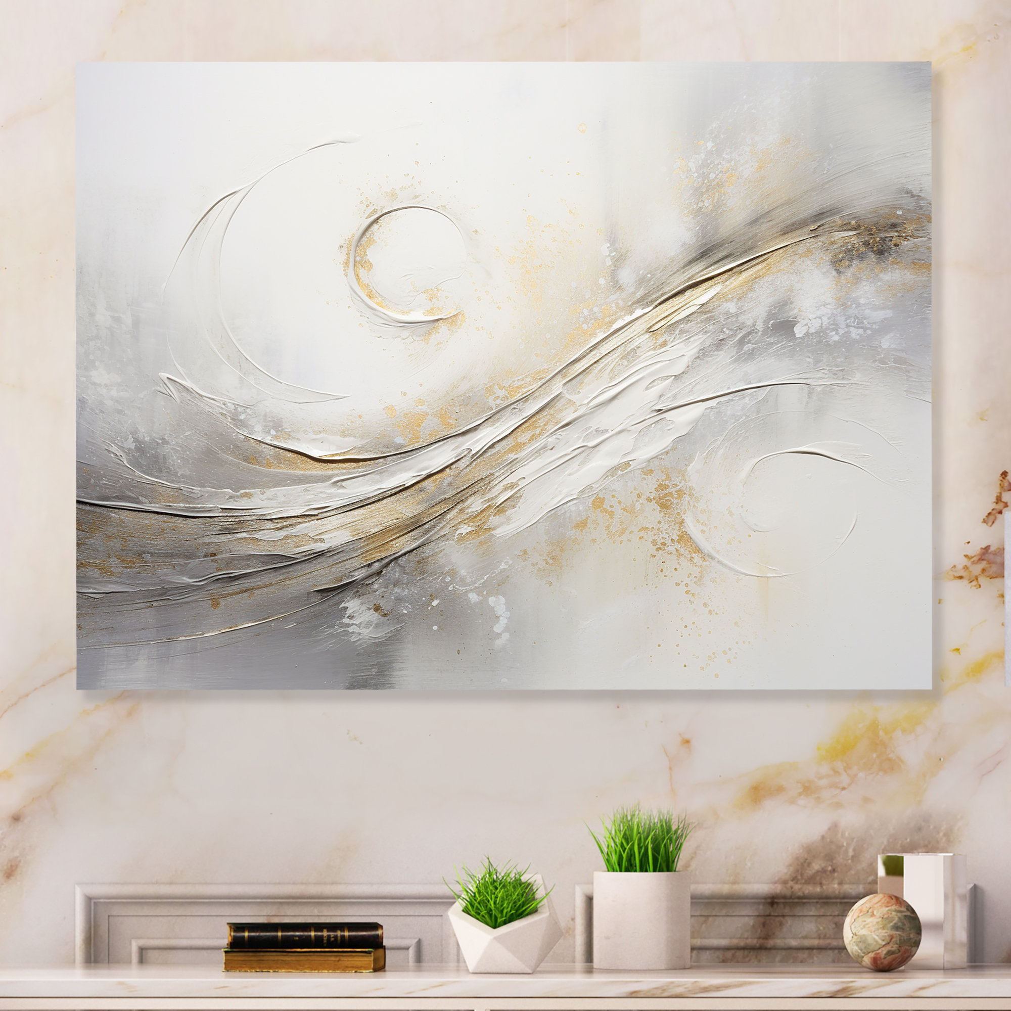 Red Barrel Studio® " Abstract Music Note Silver Grace " on Metal | Wayfair