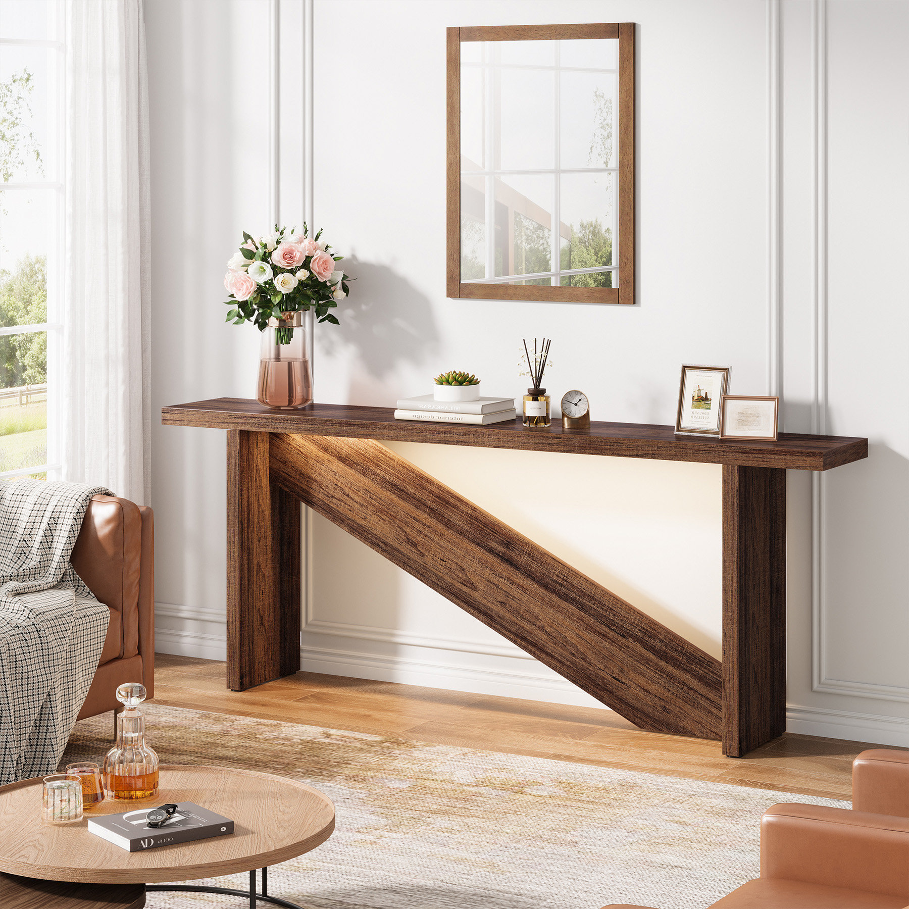 Wrought Studio™ Grennan 70.86In Wide Console Table, Entry Table With ... Wrought Studio™ Grennan 70.86In Wide Console Table, Entry Table With ...