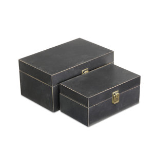 Red Barrel Studio® 2 Piece Simple Wooden Treasure Box Set & Reviews ...