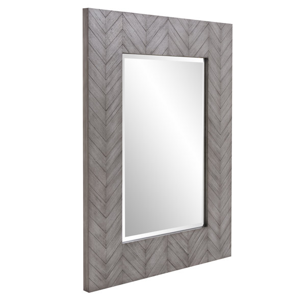Union Rustic Wood Rectangle Wall Mirror | Wayfair