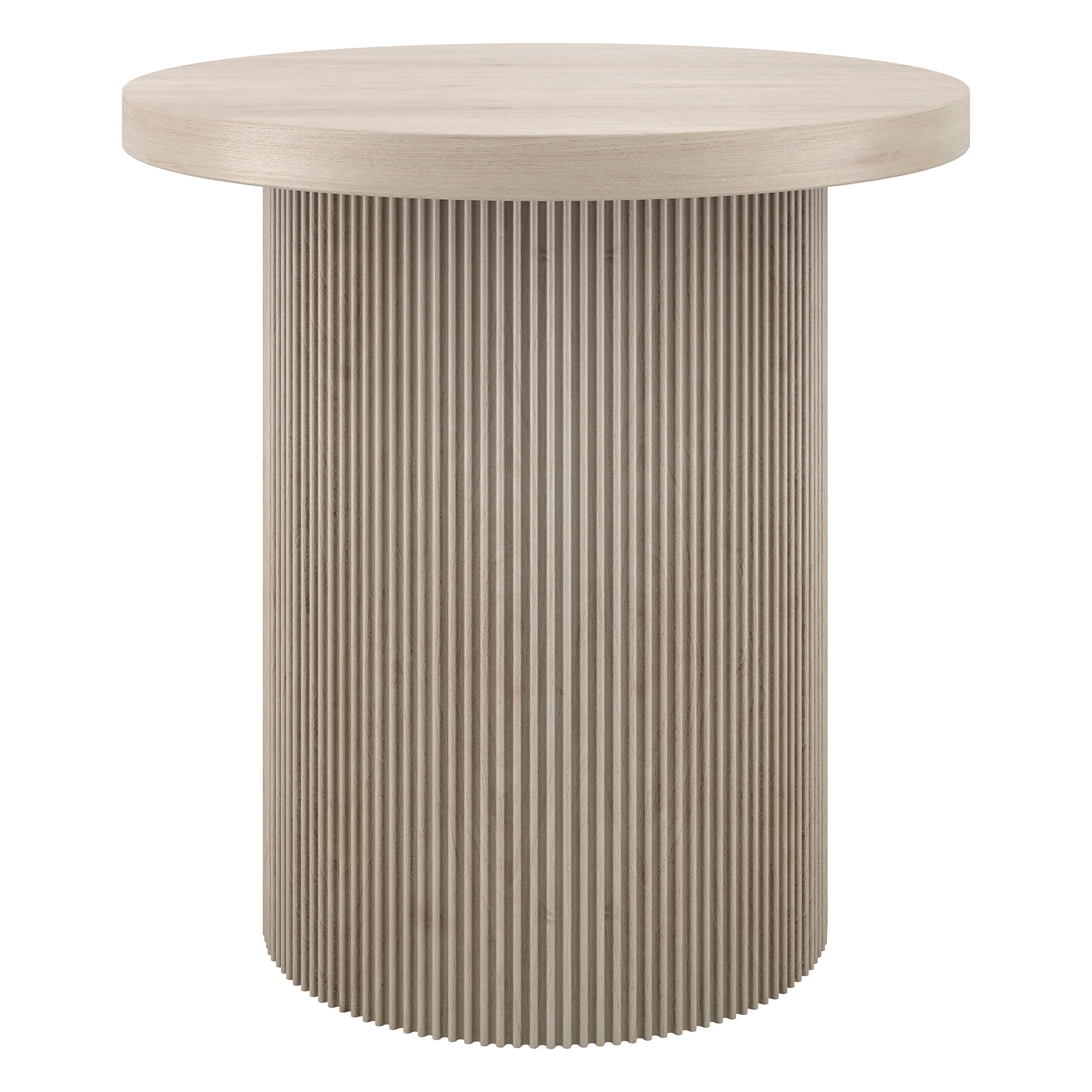 Latitude Run® Isa 22in Wide Round Side Table in Alder | Wayfair