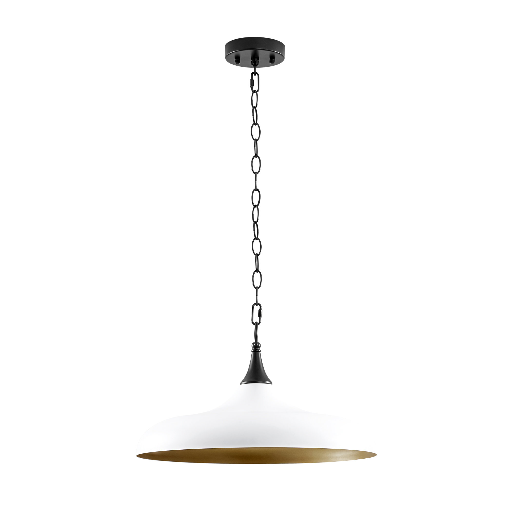 Latitude Run® Luminox 1 - Light Bell White Single Pendant | Wayfair