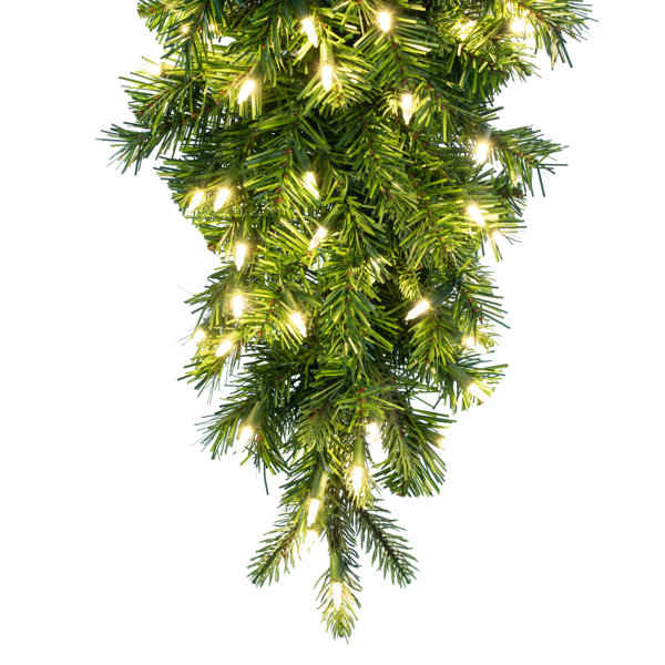 Primrue Lighted Faux Fir Swag | Wayfair