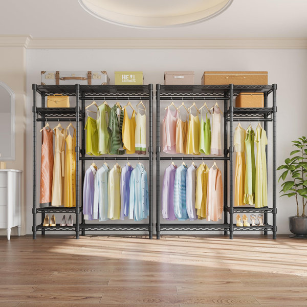 ColorLife Garment Rack Heavy Duty Commercial Grade Rack, 4 Tiers ...
