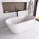 JimsMaison 63'' x 30'' Acrylic Freestanding Soaking Bathtub With ...