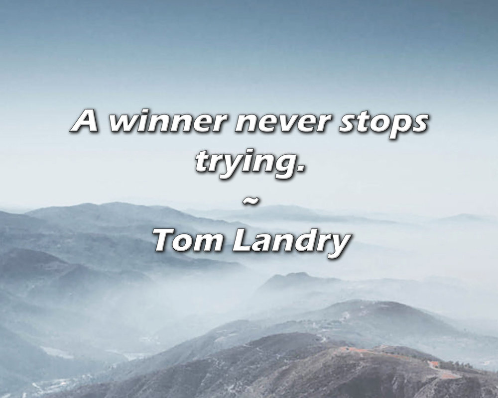 Trinx Tom Landry Quote: A winner never stops trying. - Wayfair Canada