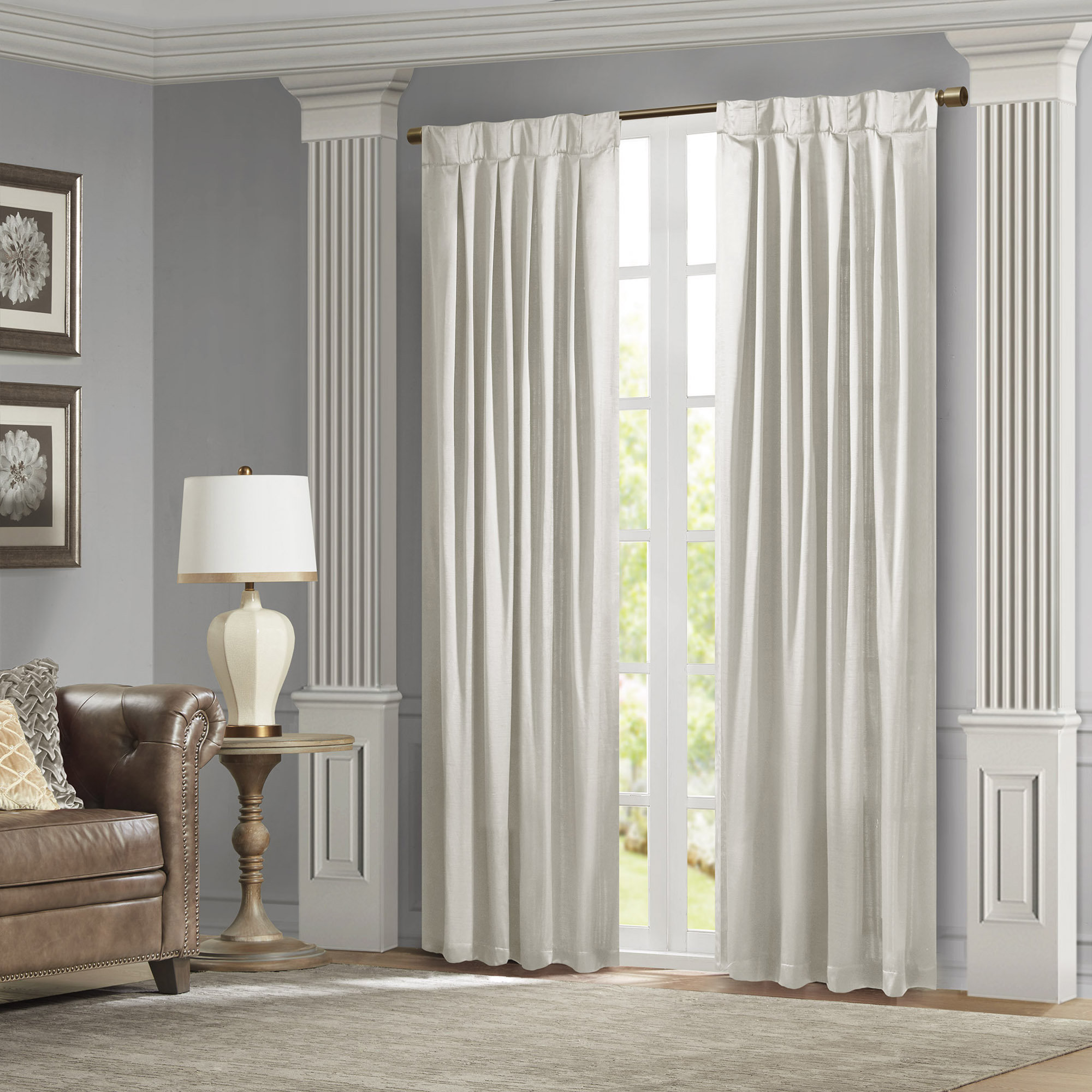Latitude Run® Pleat Curtain Panel With Tieback (Only 1 Pc Panel) | Wayfair