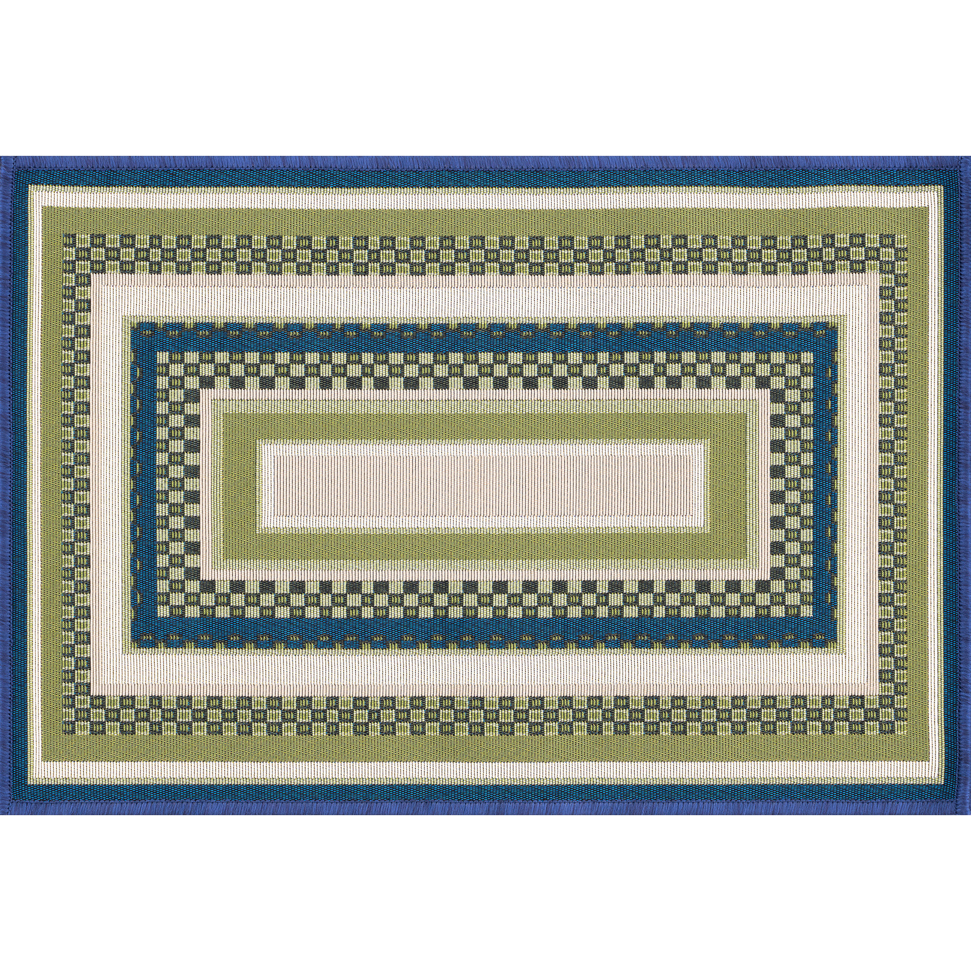 Ebern Designs Tintah Border Indoor / Outdoor Area Rug for Patios ...