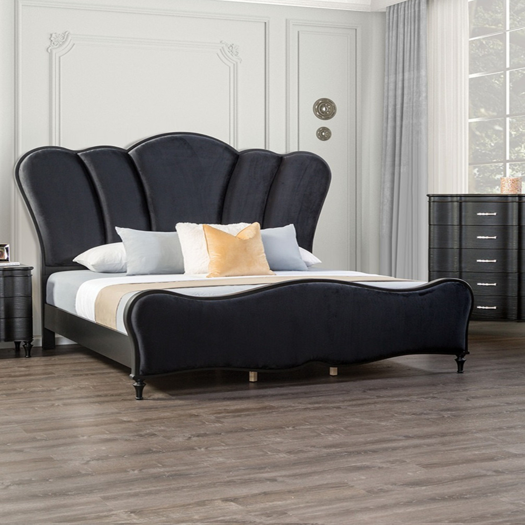 Rosdorf Park Glam Beautiful 1pc Bed Padded Channel Headboard Bedroom ...