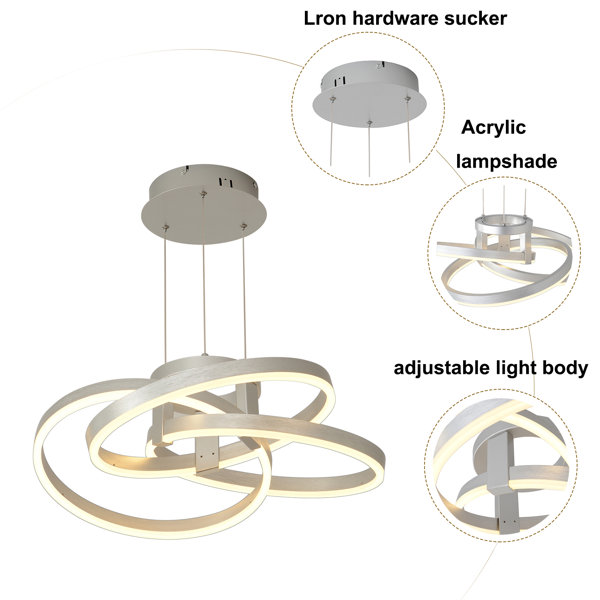 Mercer41 Beacan Dimmable LED Geometric Chandelier | Wayfair