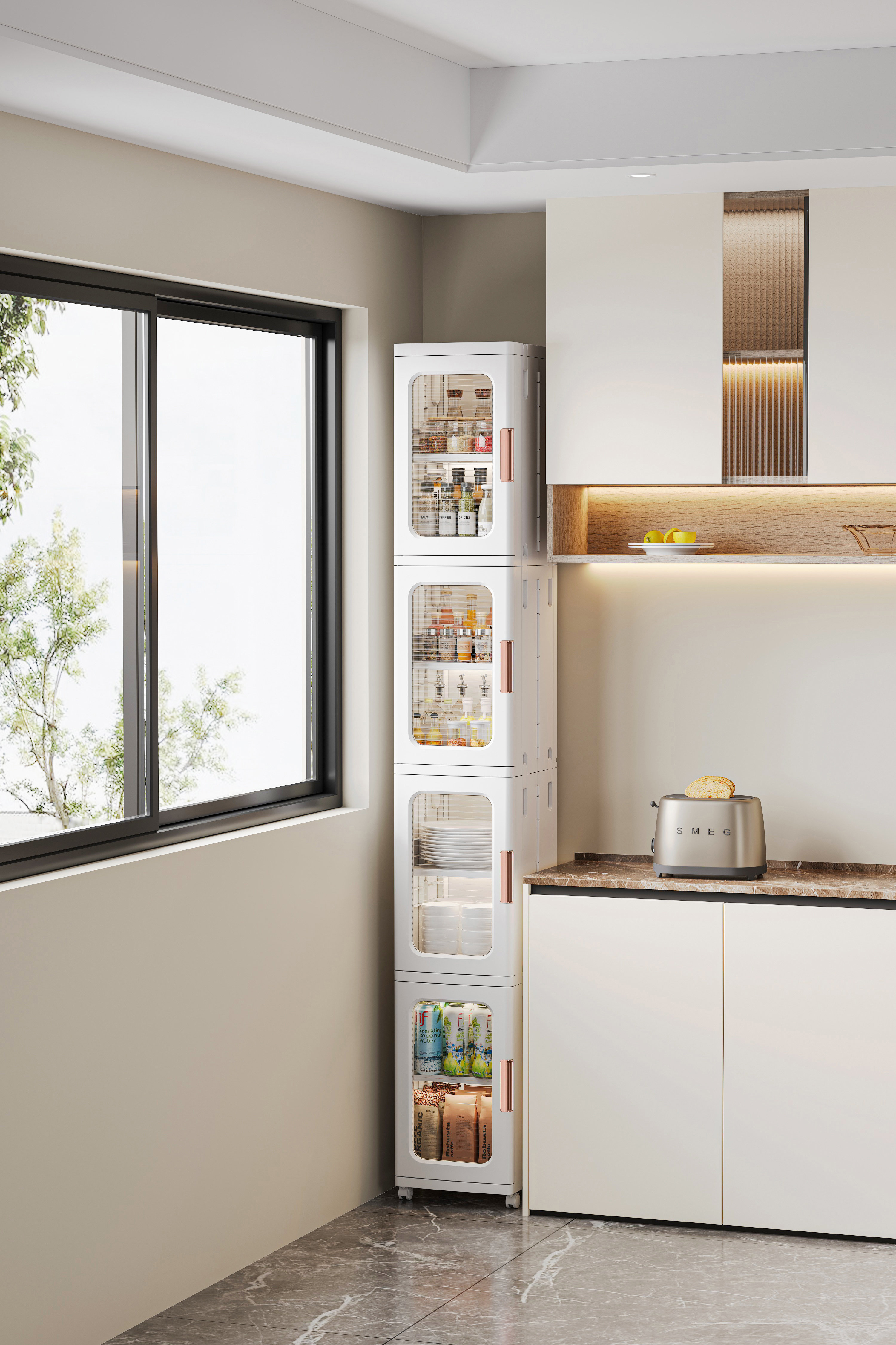 Rebrilliant 4 Tier Folding Stackable Storage Box, Stackable Storage ...