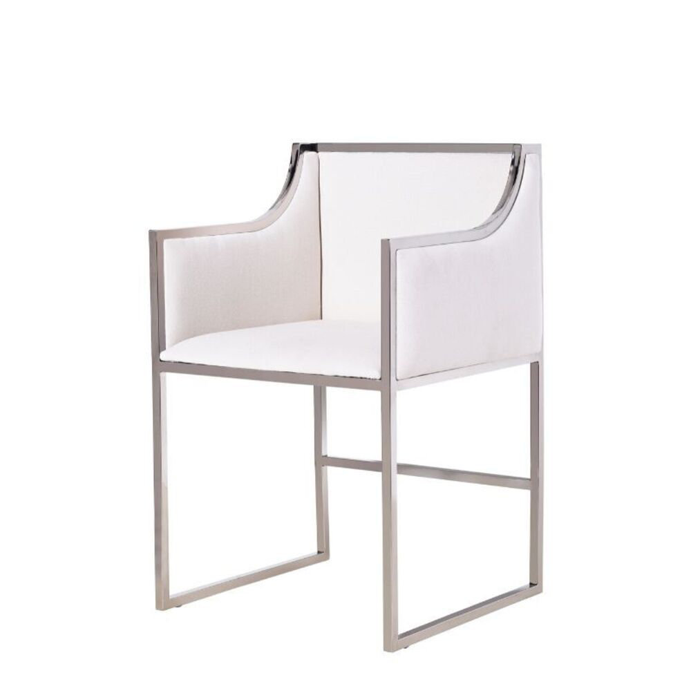 lobby&hotel Bella White/Gold Chair | Wayfair