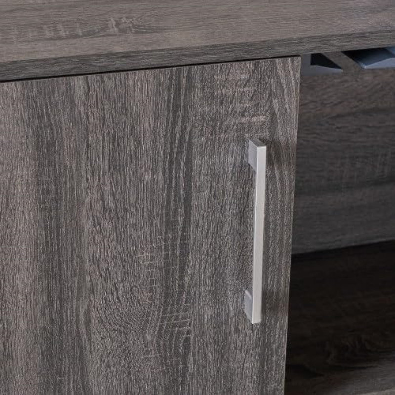 George Oliver Sideboard Wine Cabinet With Wine Rack Modern Wood Storage ...