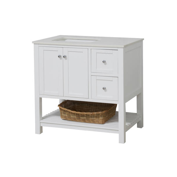 Willow Collections Alys 48'' Single Bathroom Vanity with Quartz Top ...