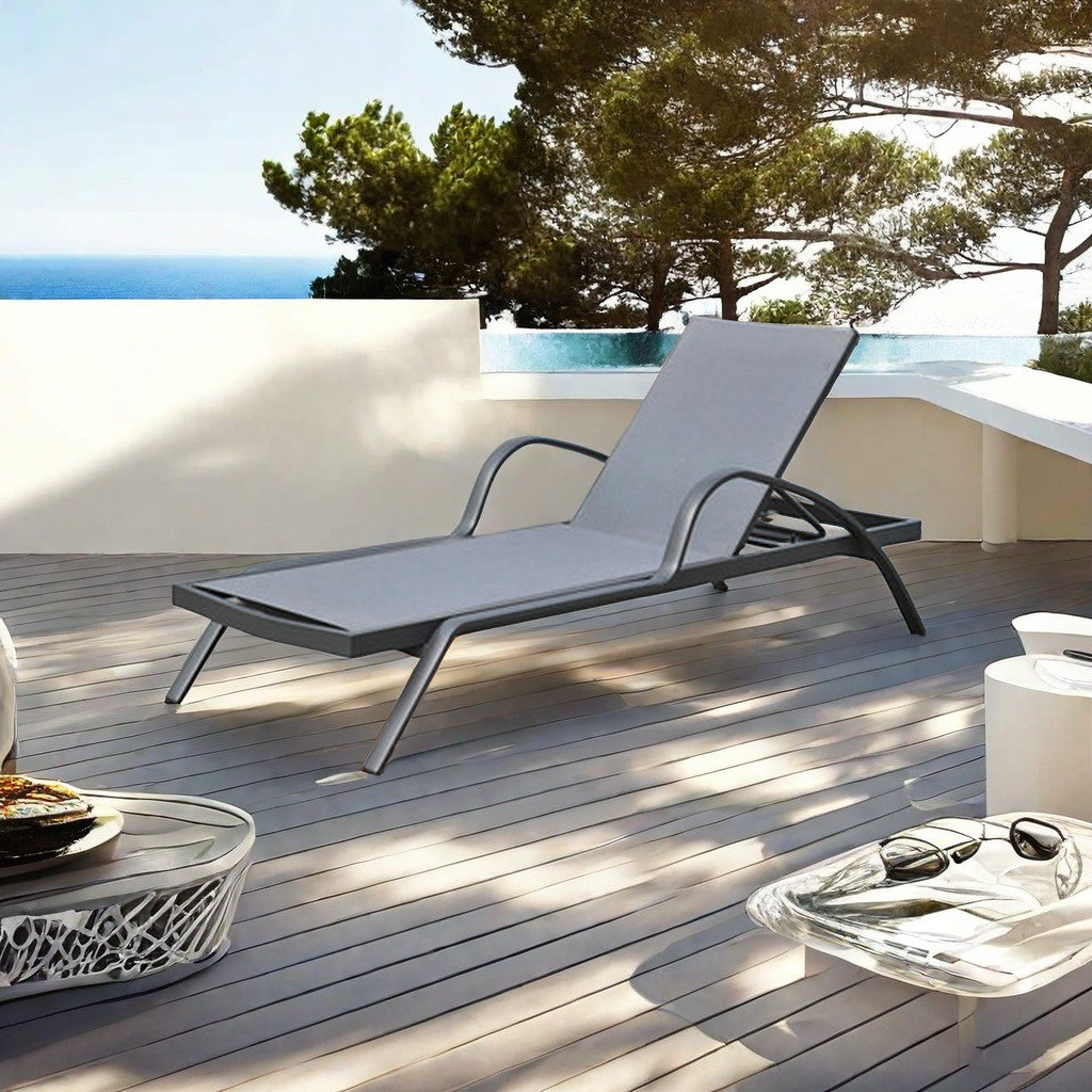 Elegant Home Furnishings.s Adjustable Sling Mesh Sun Lounger with ...