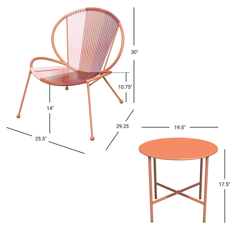 AllModern Halcott 2 - Person Outdoor Seating Group & Reviews | Wayfair