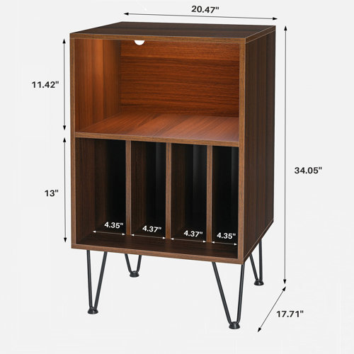 George Oliver Audio Rack with LED Lights & Reviews | Wayfair