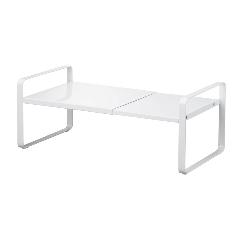 Yamazaki Home Steel Kitchen 2 Tiered Shelf Rack- Expandable Countertop ...