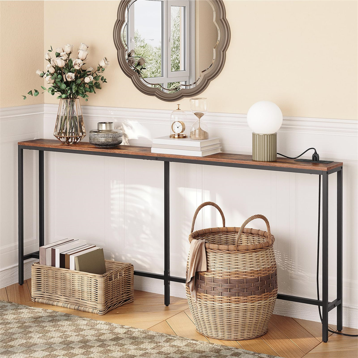 Borough Wharf Akaal 180cm Console Table | Wayfair.co.uk