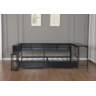 Wrought Studio™ Modern Corner Bed Frame with Integrated Bookcase, LED ...