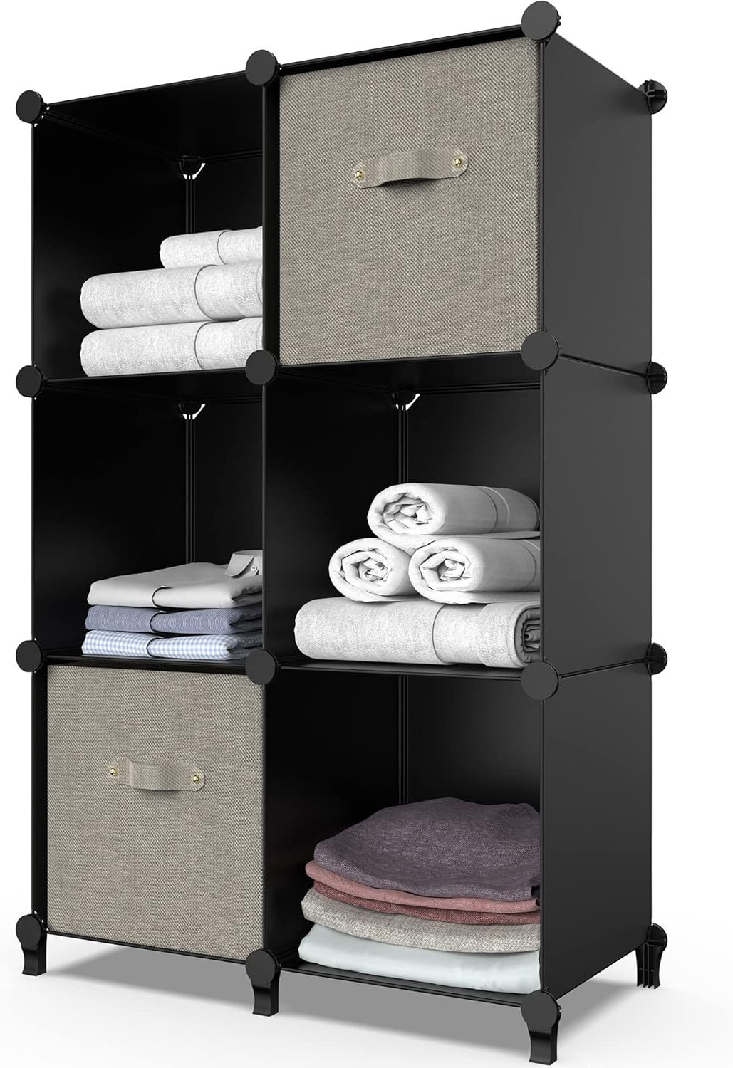 Rebrilliant 6-Cube Storage Organizer, Closet Organizer Storage Cabinet ...