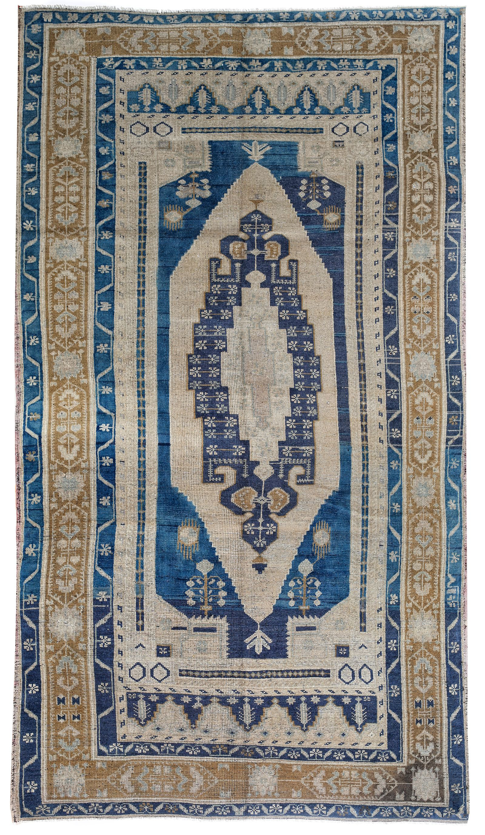 Bungalow Rose 5X8 Vintage Anatolian Handmade Dowry Distressed Turkish ...