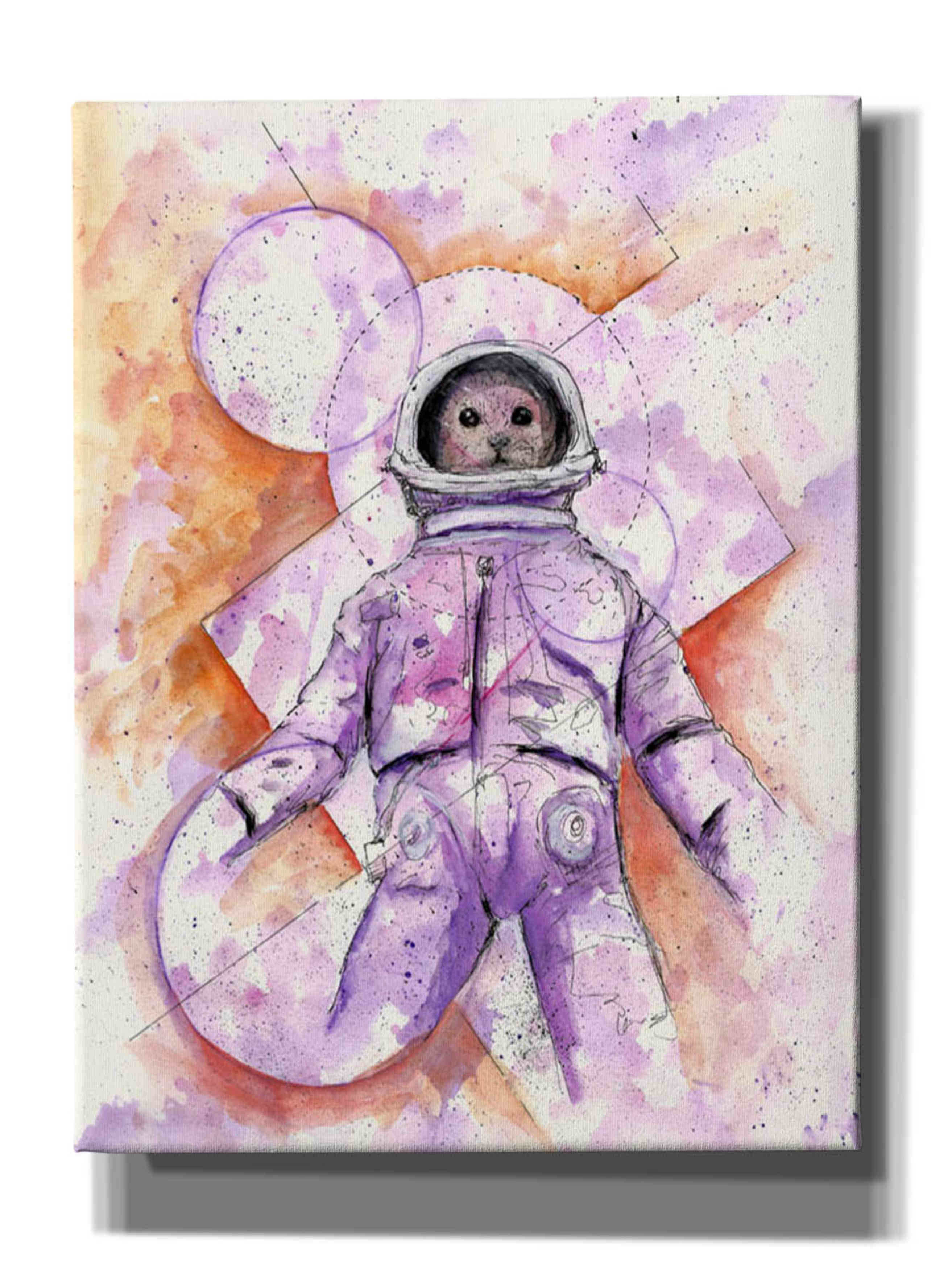 Trinx Astro Cat by Craig Snodgrass - Wrapped Canvas Graphic Art Print ...