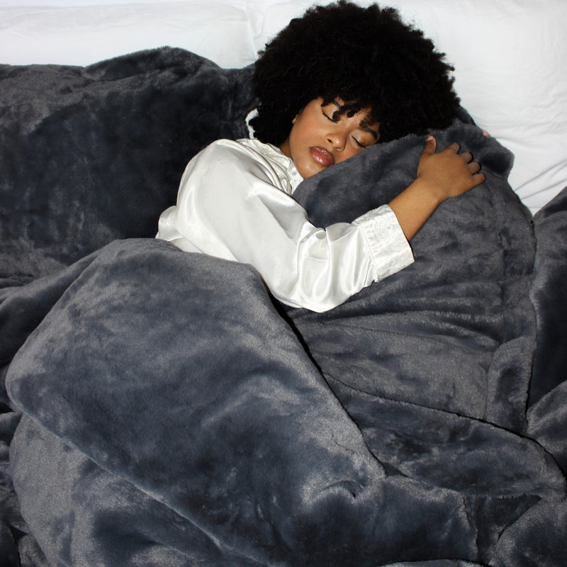 Coma Inducer Chunky Bunny Faded Black Faux Fur Coma Inducer Oversized ...