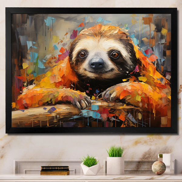 Millwood Pines Slumbering Sloth Collage On Canvas Print | Wayfair