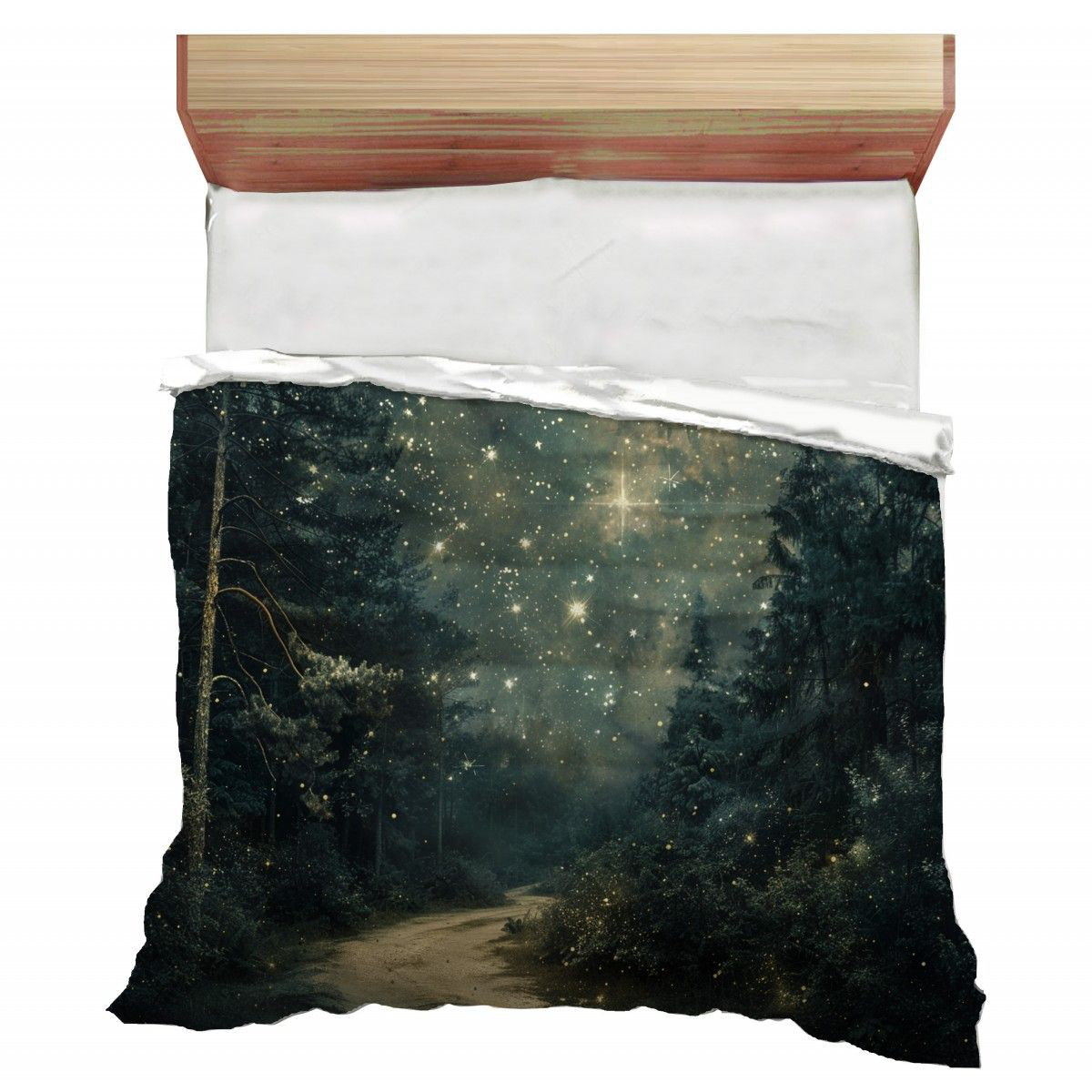VisionDecor Starlit Forest Bedding Nature Comforter Magical - Wayfair ...
