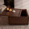 Latitude Run® Living Room Large Square Brown Solid Wood Coffee Table ...