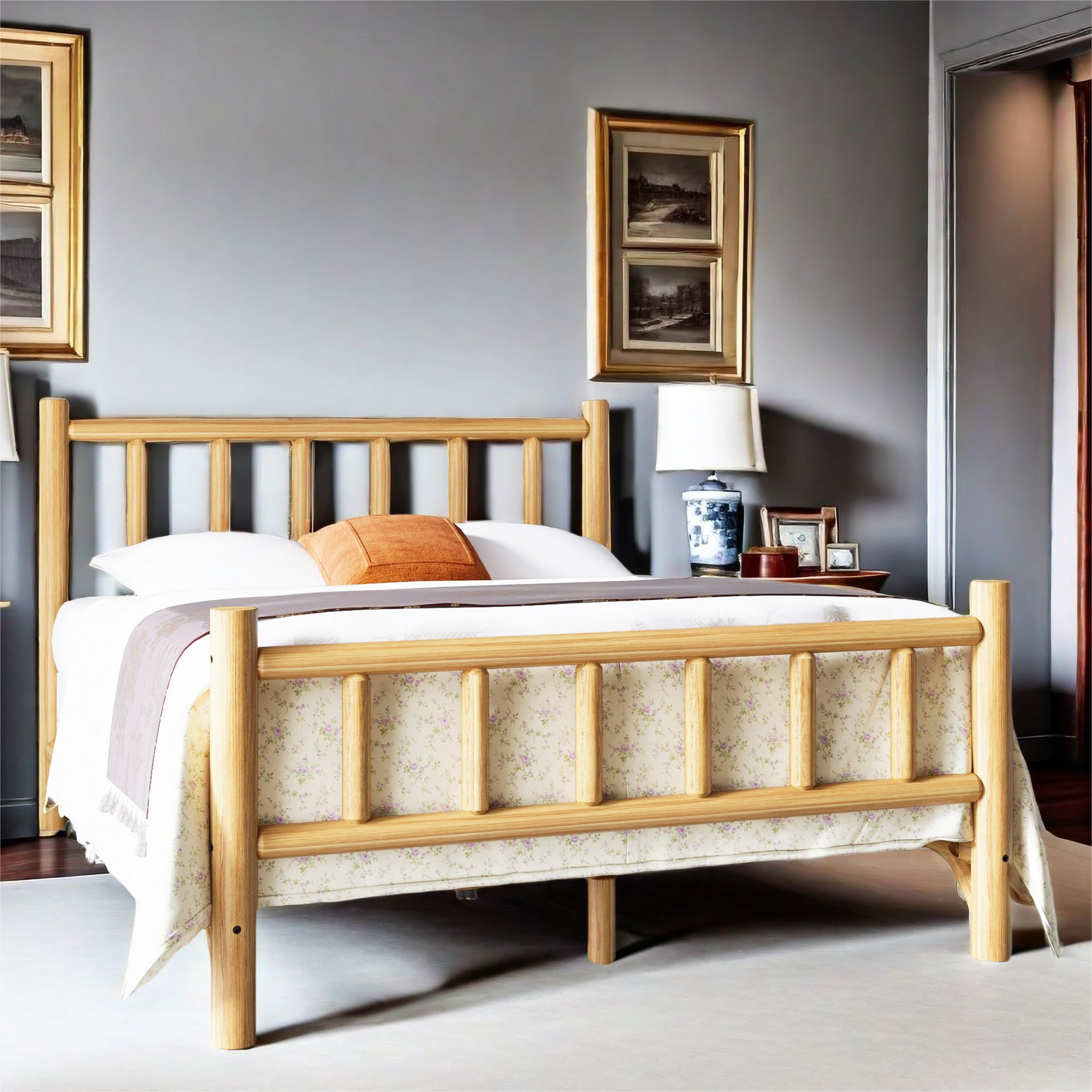 Lark Manor Angellyna Solid Wood Slat Bed | Wayfair