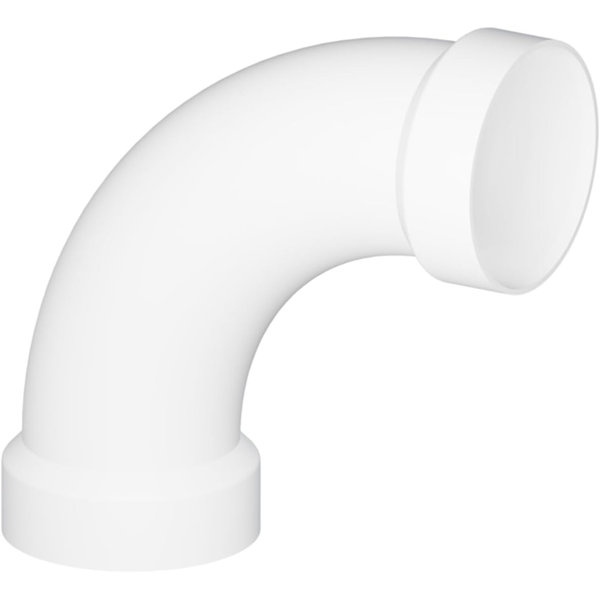 Supply Giant 3 in. PVC DWV Long Sweep 1/4 Bend 90° Elbow, Hub x Hub ...