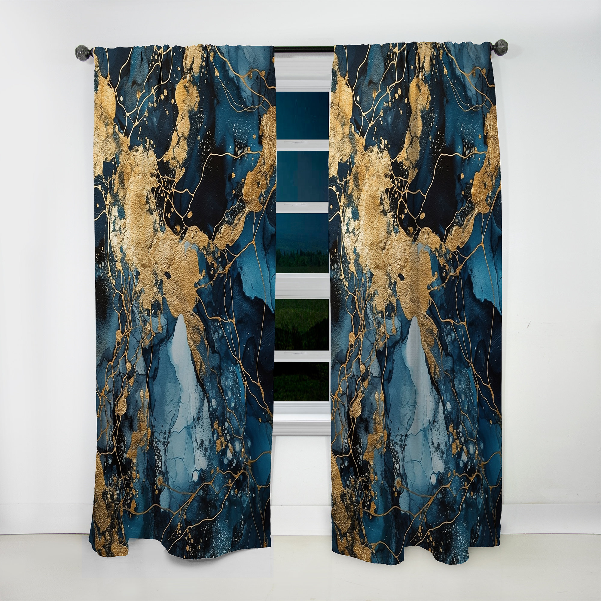 East Urban Home Larmon - Exploring The Depths Of Blue Geode II - Modern ...