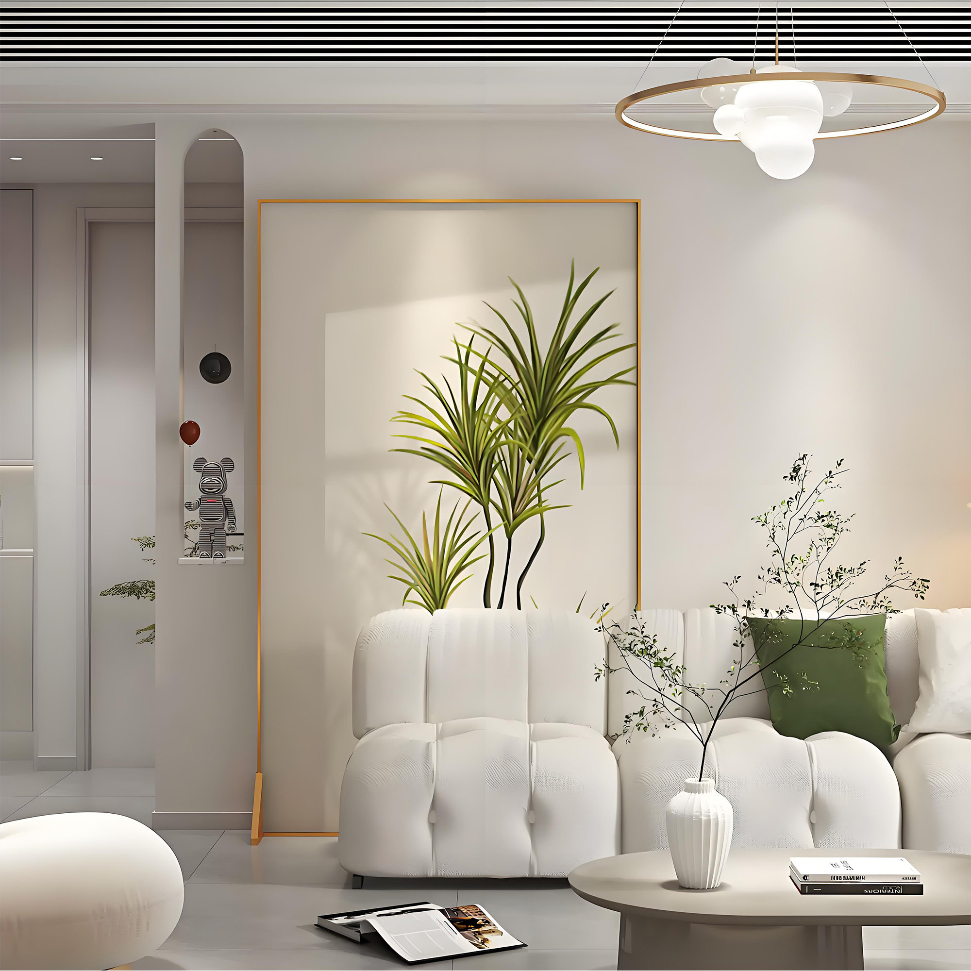 Bayou Breeze Light & Leaf Silhouette Screen | Wayfair