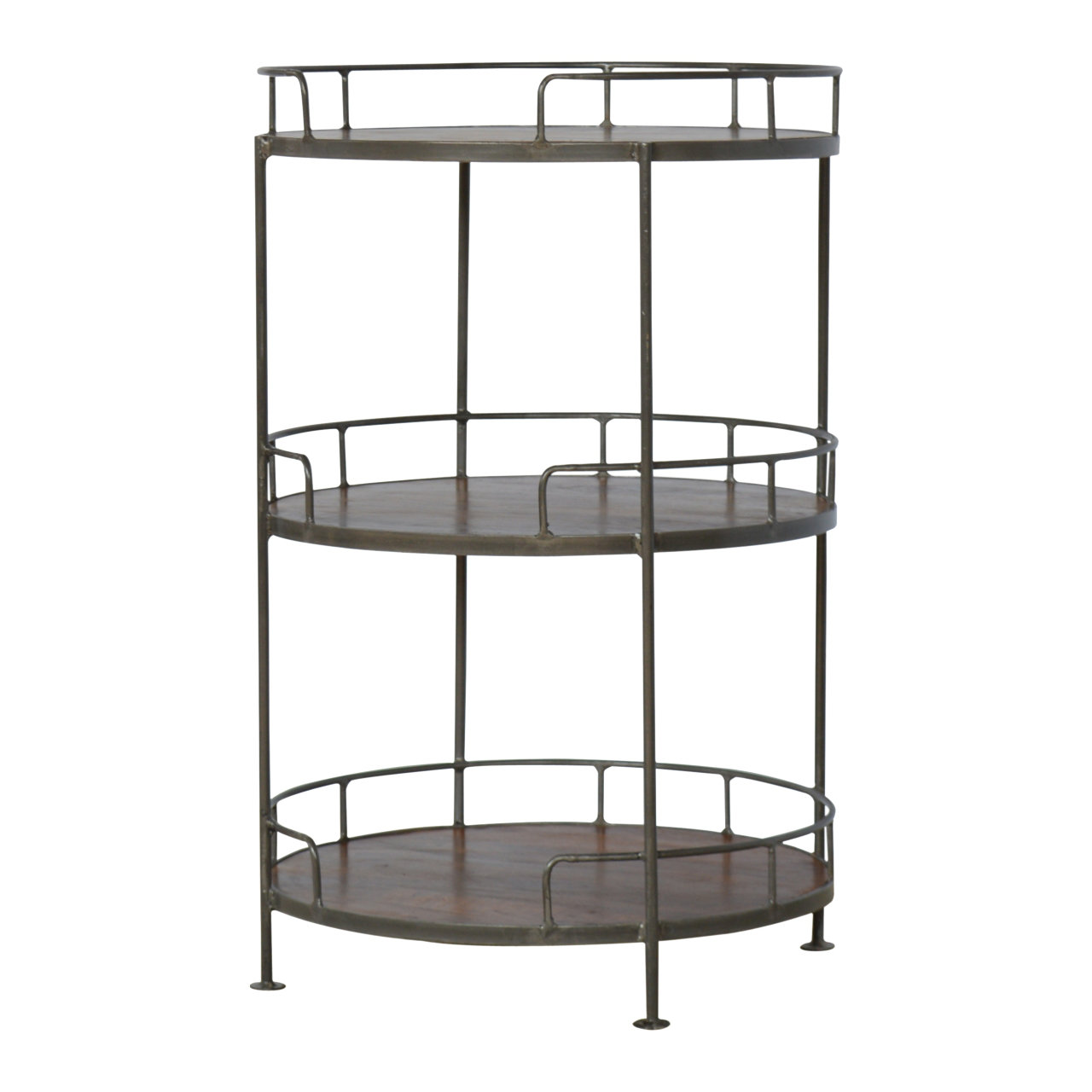 Artisan Furniture Crispin Industrial Round Butler Tray Table | Wayfair