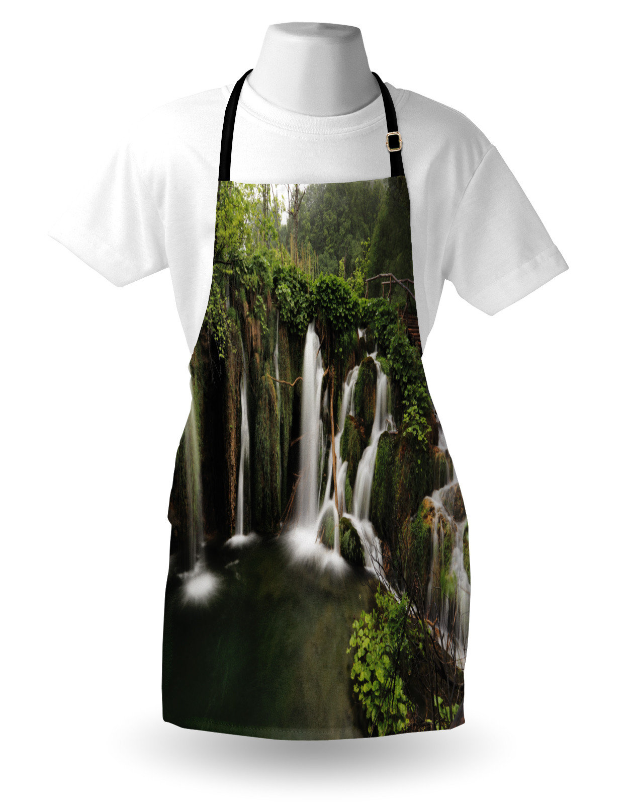 East Urban Home Rustic Apron Unisex, Crotian Round Waterfall, Adult ...