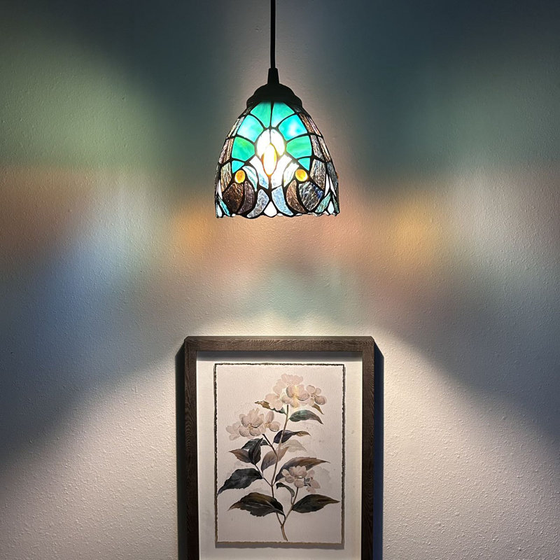 Fleur De Lis Living Shehan Tiffany Mini Hanging Lights Stained Glass ...