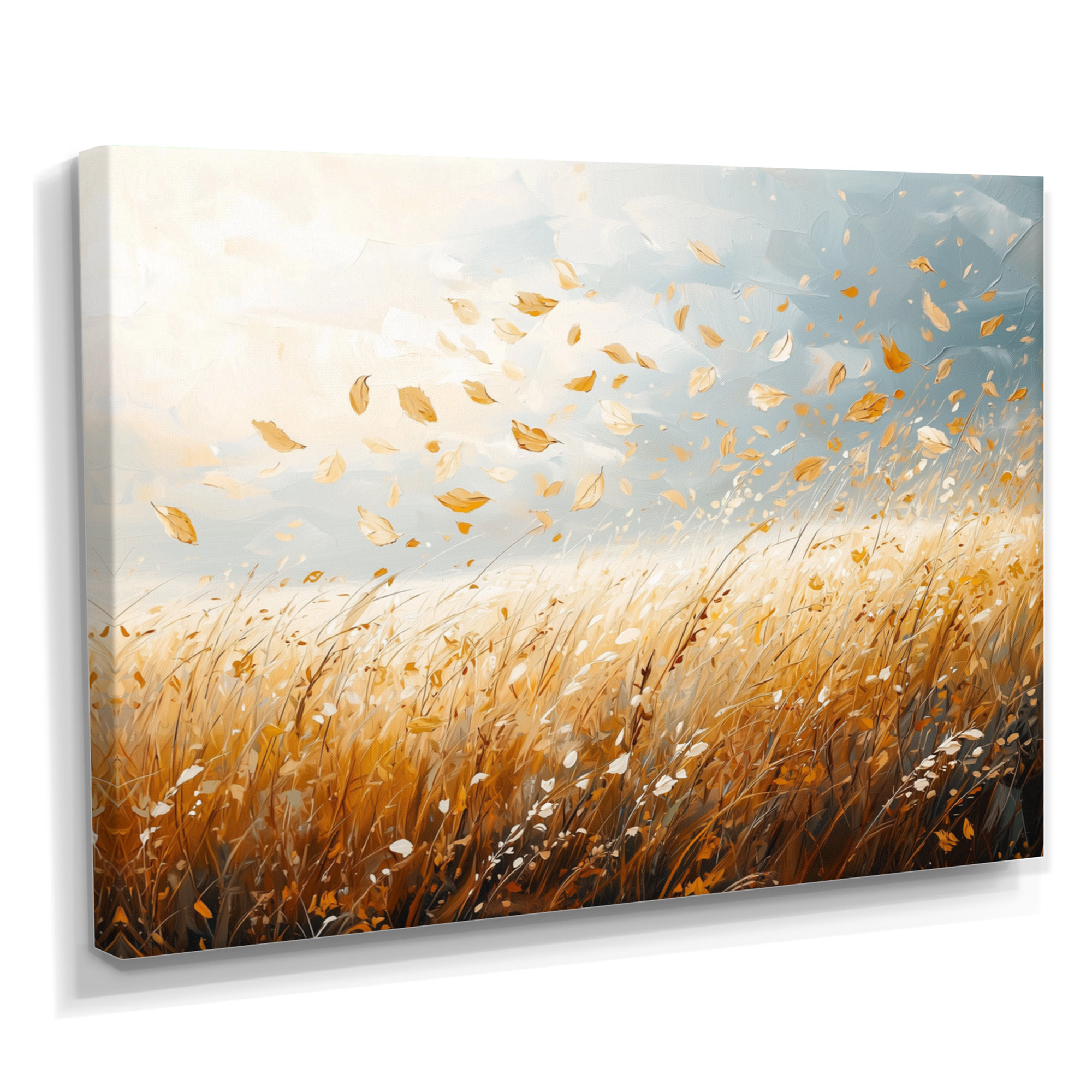 Lark Manor™ Meadow Windy Prairie Leaves IV - Landscapes Wall Art | Wayfair
