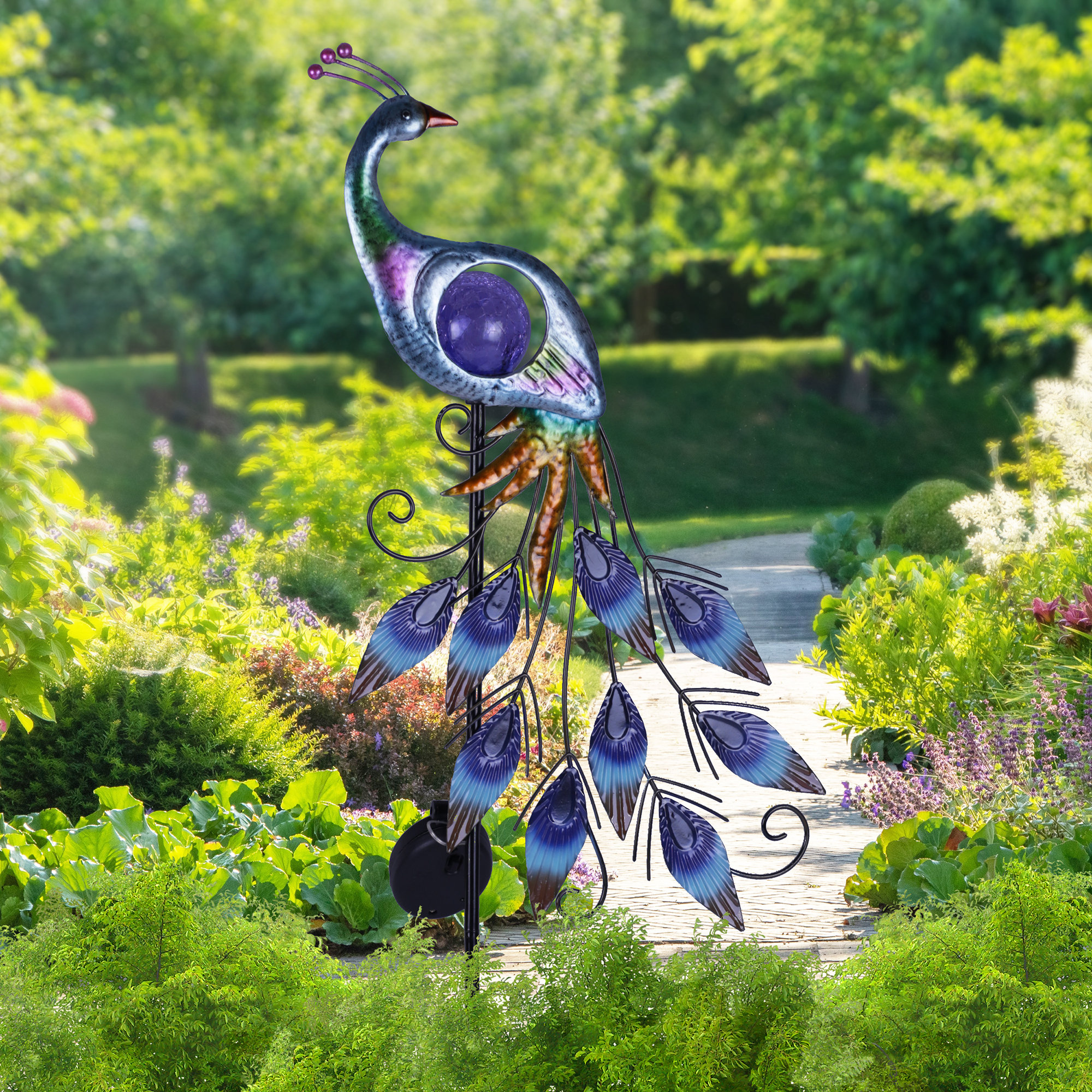 Solar Metal Garden Stakes