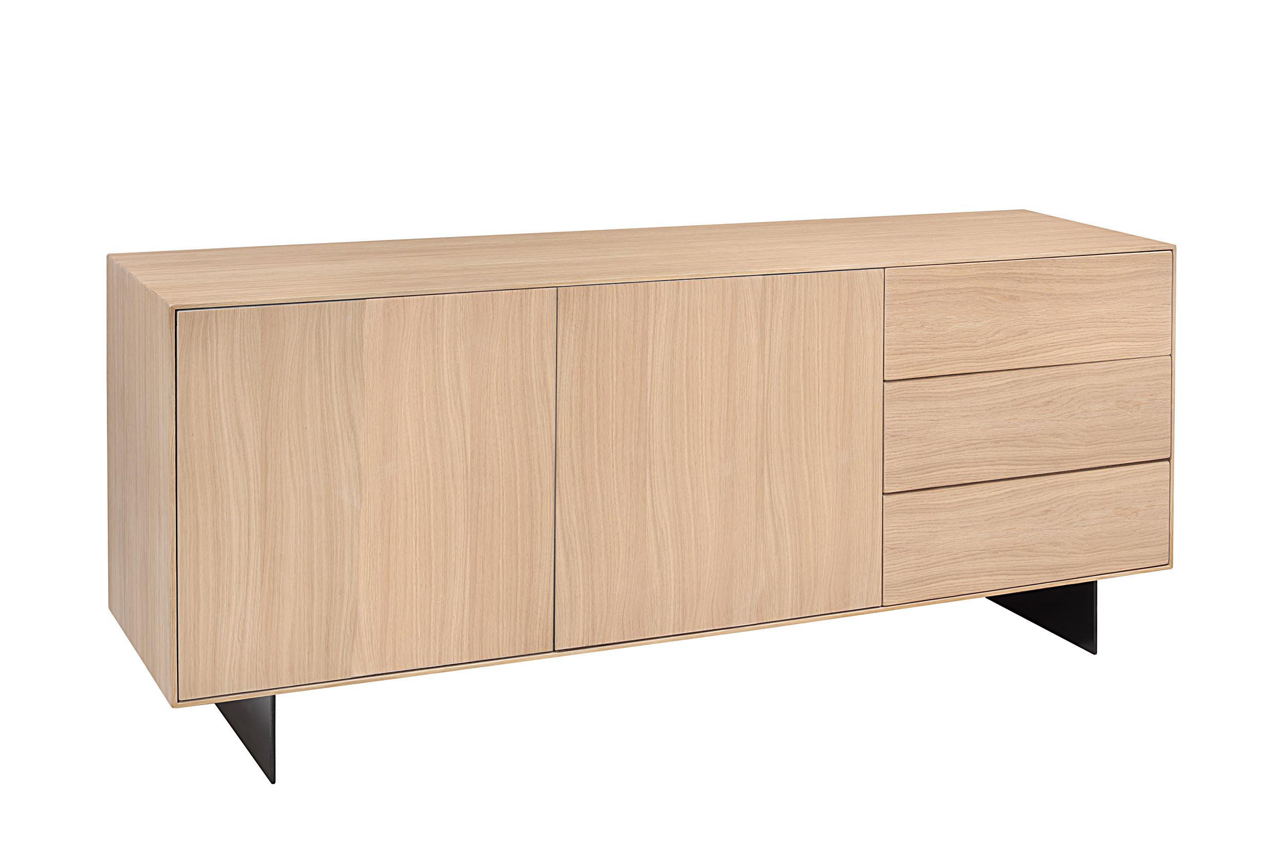 Michel Ferrand 70.9" Wide 3 Drawer Oak Wood Sideboard | Wayfair