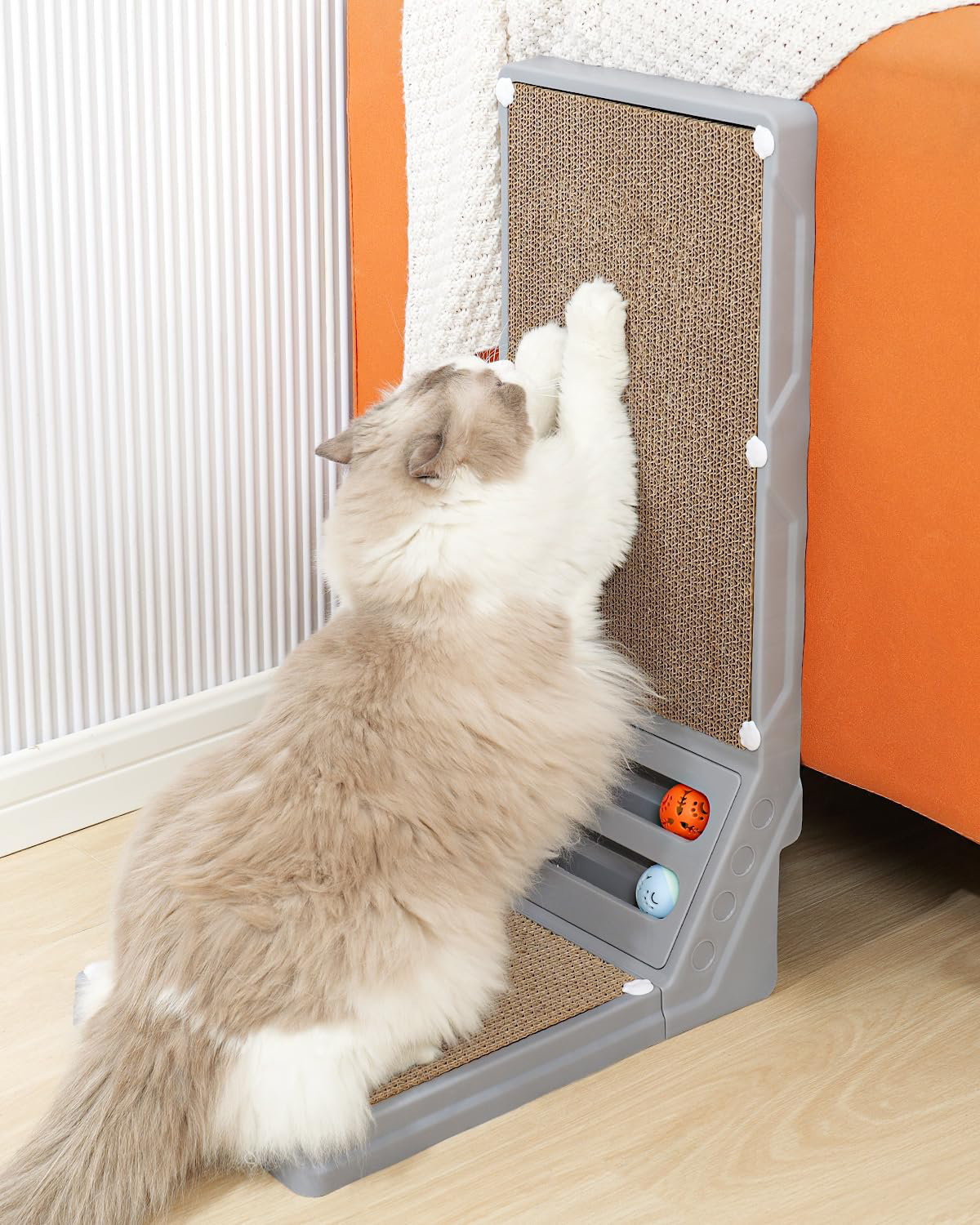 Archie & Oscar™ L-Shaped Cat Scratching Post, Interactive Cat ...