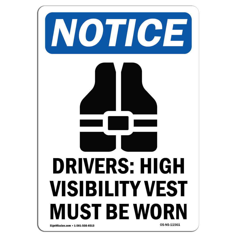 SignMission Drivers High Visibility Sign with Symbol | Wayfair